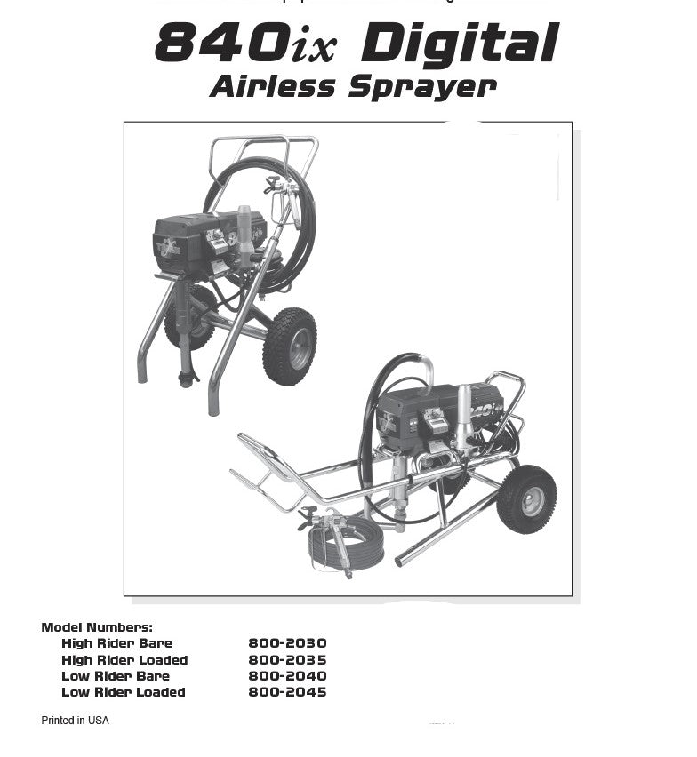 Titan 840ix Repair Parts